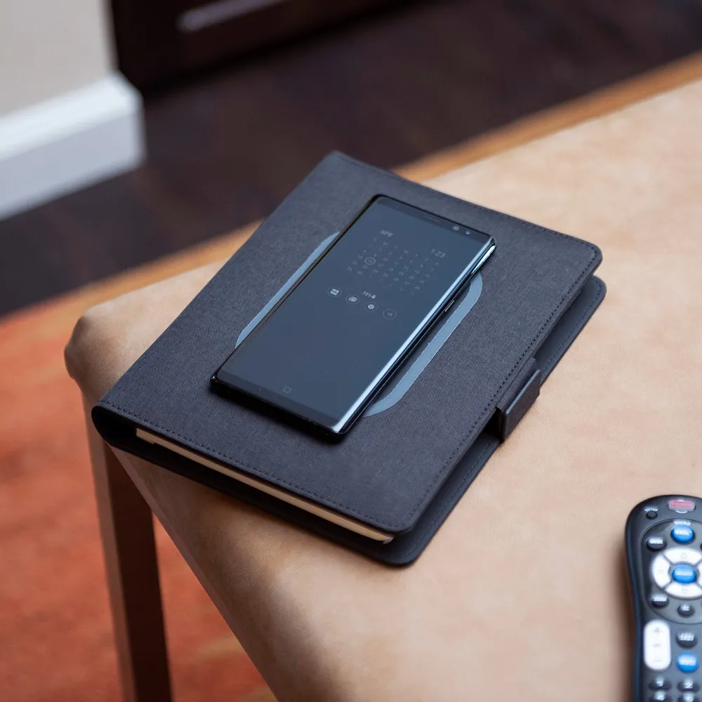 Smart Wireless Charging Notebook With 8000mAh Powerbank